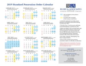 2019 Standard Possession Order & Parenting Time - Houston Divorce ...